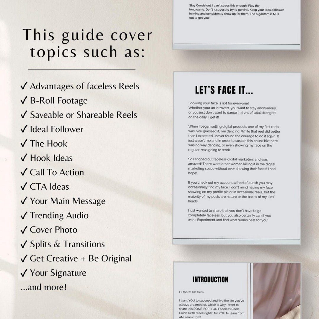 Done for You Faceless Instagram Reels Guide with MRR/PLR - Monday Products