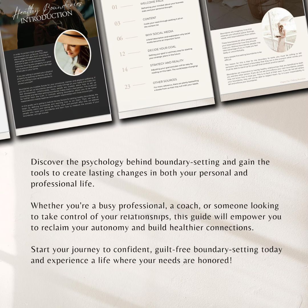 Done for You Healthy Boundaries Workbook with MRR/PLR - Monday Products