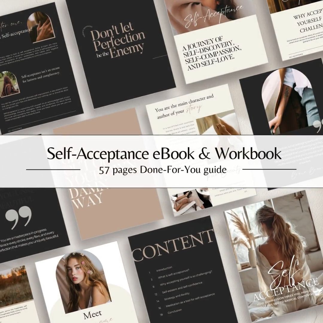 Done for You Self-Acceptance Workbook with MRR/PLR - Monday Products