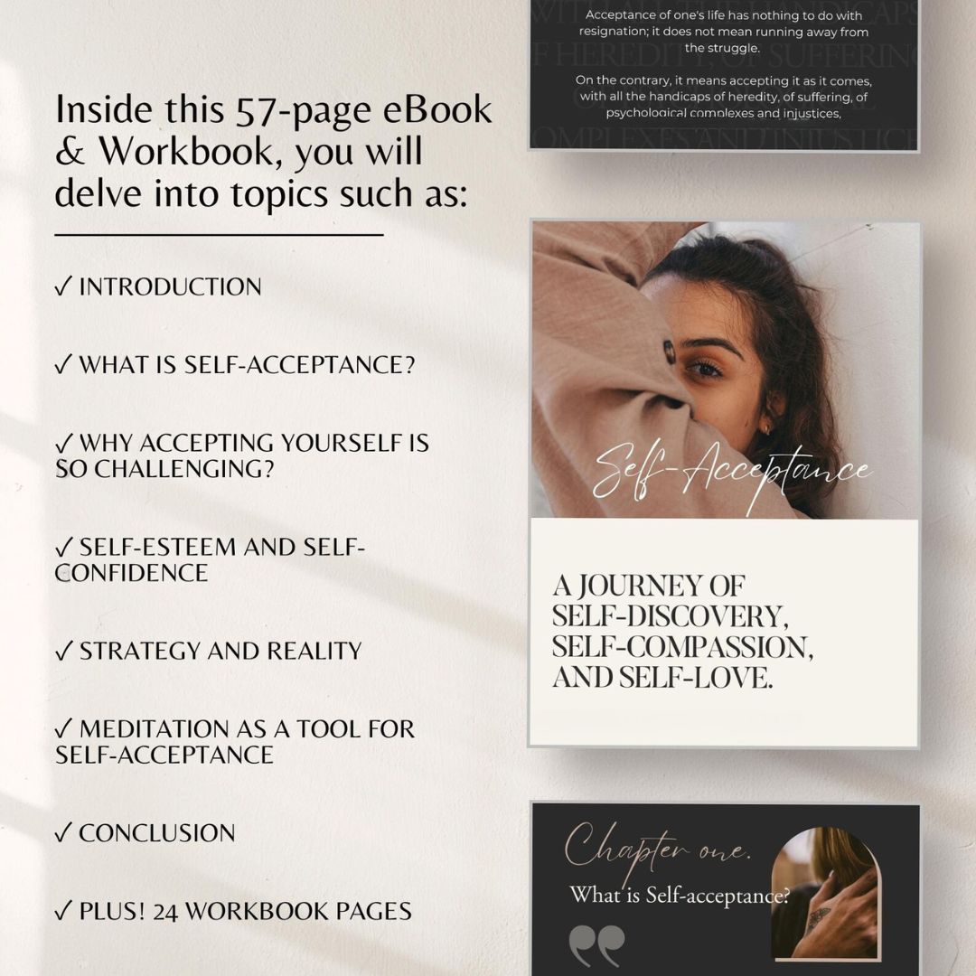 Done for You Self-Acceptance Workbook with MRR/PLR - Monday Products